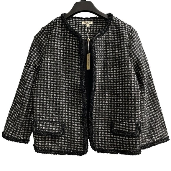Max Studio | Jackets & Coats | Max Studio Blazer Womens L Black White ...